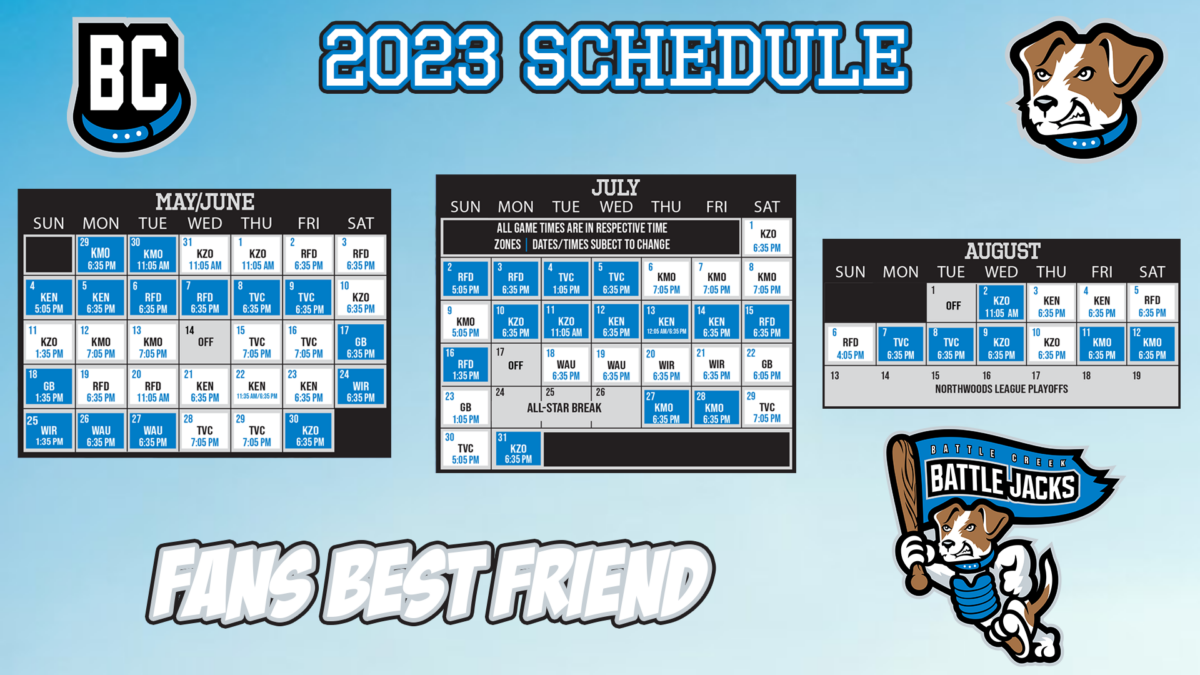 Battle Jacks Release 2023 Schedule - Battle Creek Battle Jacks