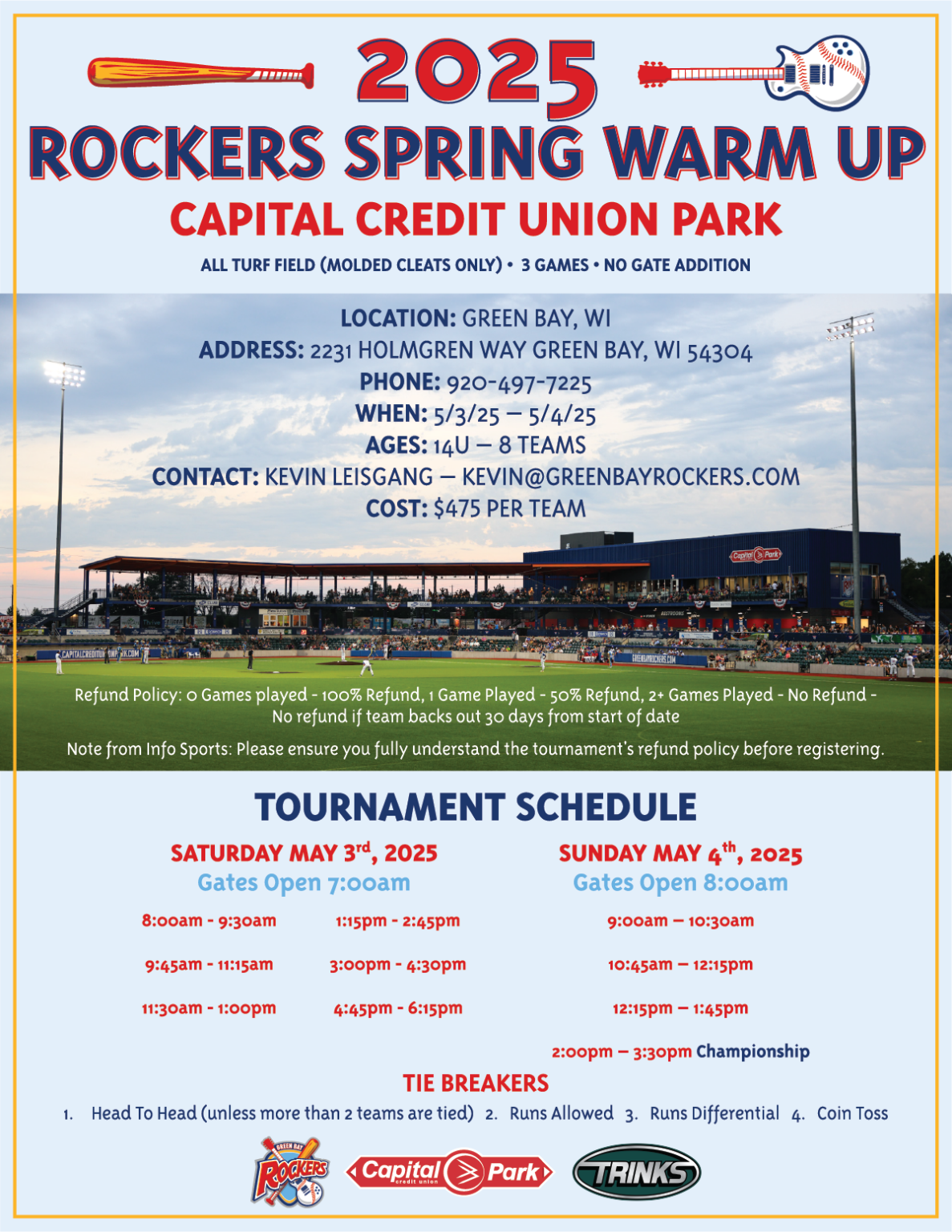 Rockers Youth Baseball Events - Green Bay Rockers