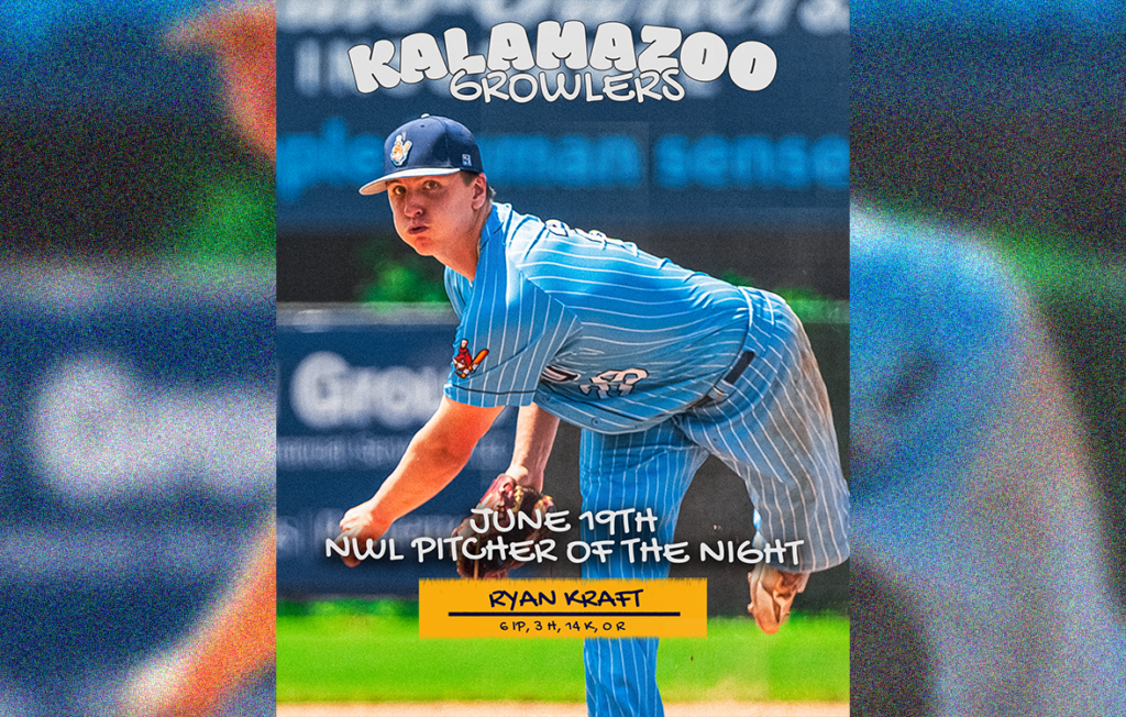 Ryan Kraft Wins Northwoods League Pitcher of the Night Award ...
