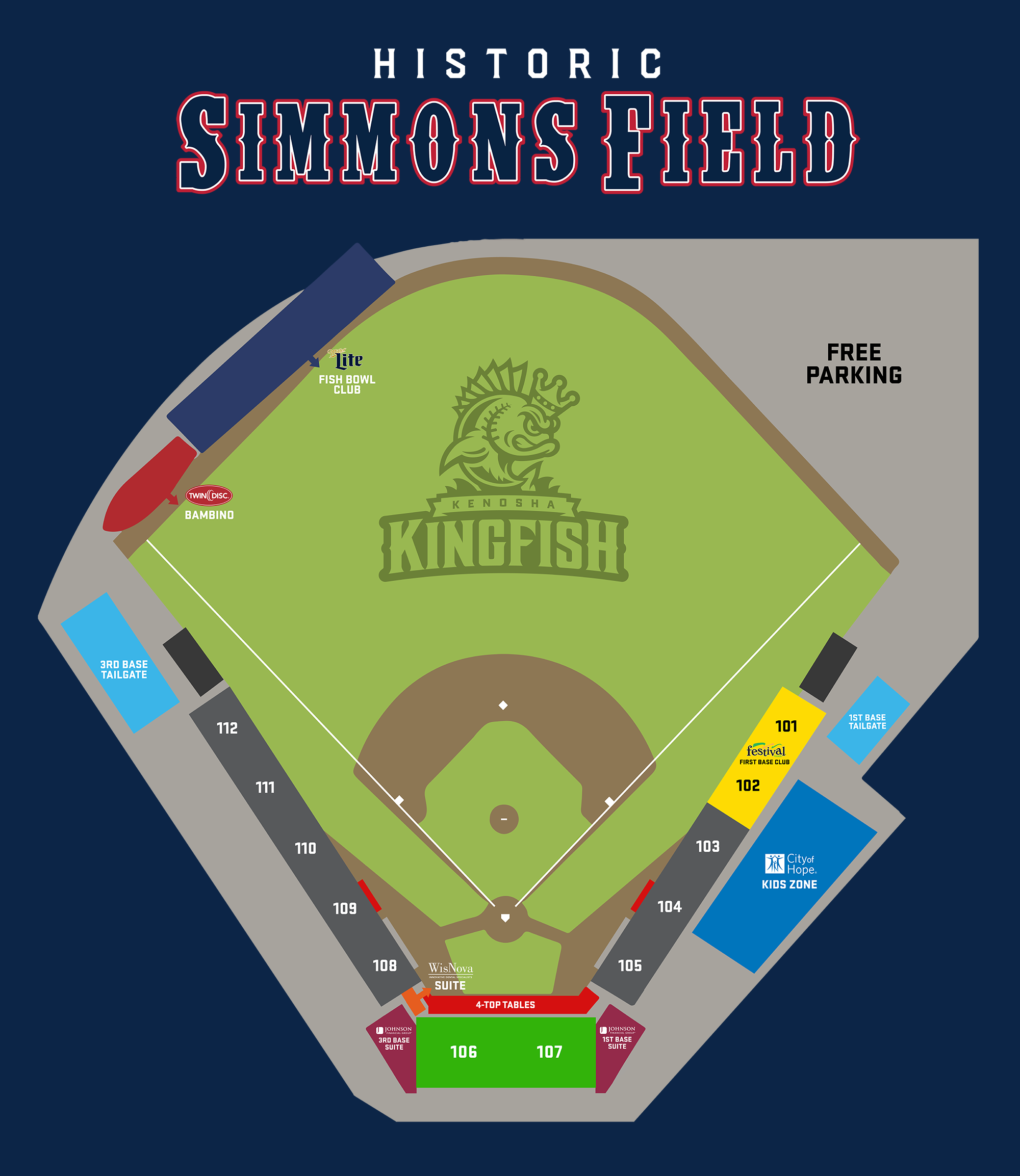 Seat Map - Kenosha Kingfish