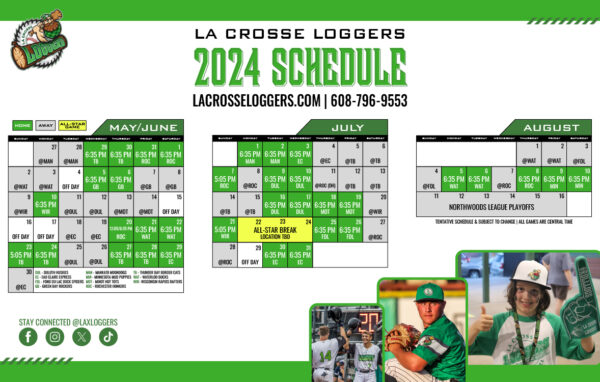 2024 Loggers Schedule Announced - La Crosse Loggers