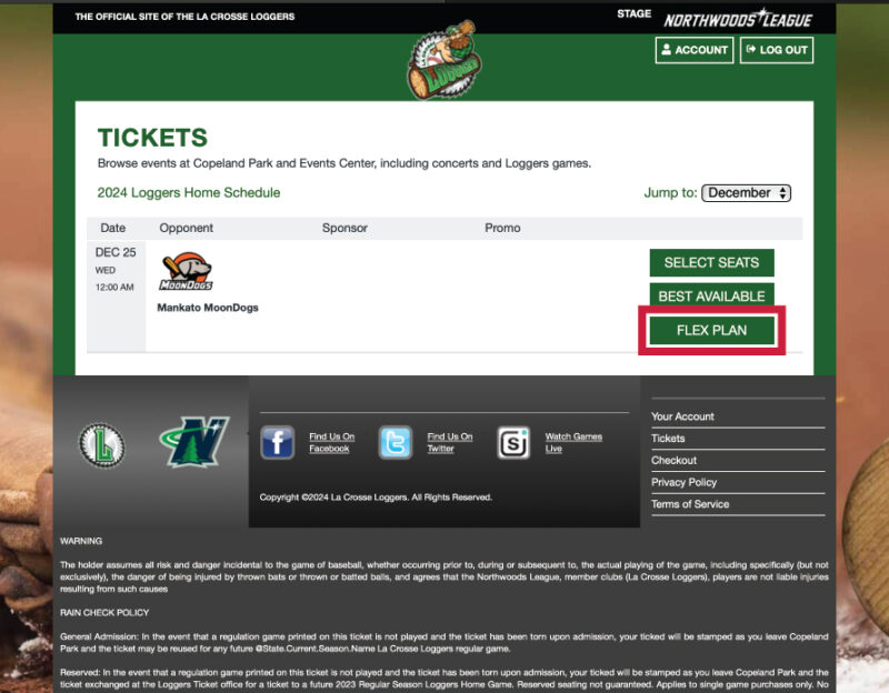 Ticket Package FAQ & Redemption - La Crosse Loggers