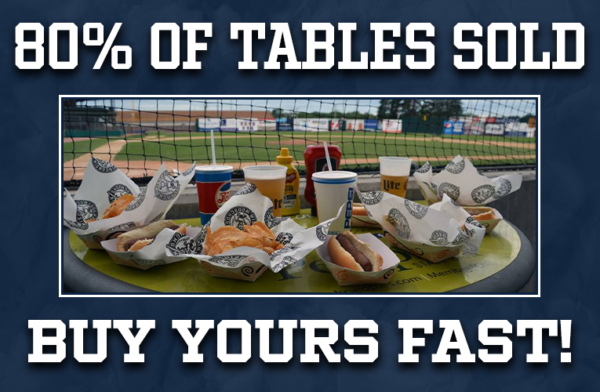 Tables Over 80% Sold Out - Wausau Woodchucks