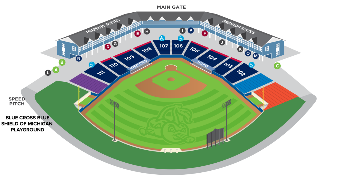 Stadium Map - Traverse City Pit Spitters
