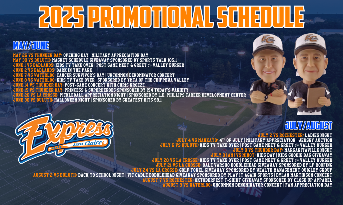 Express Unveils 2025 Promotional Schedule - Eau Claire Express