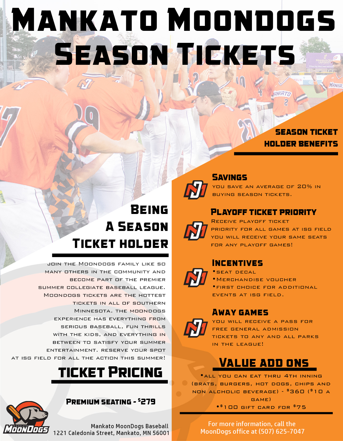 Season Tickets - Mankato MoonDogs
