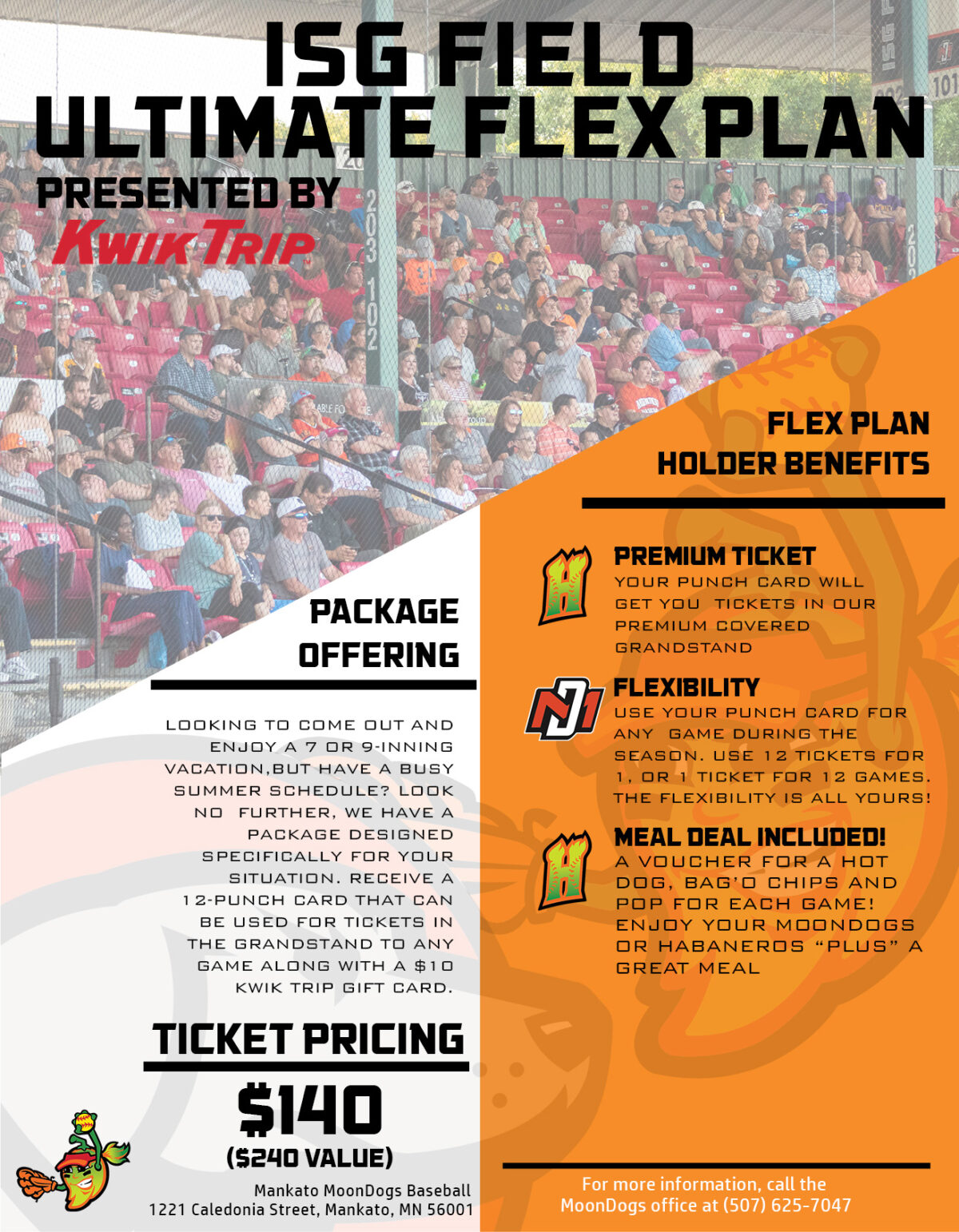 Kwik Trip Ultimate Flex Plan - Mankato MoonDogs