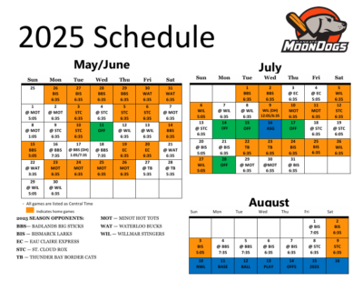 Mankato MoonDogs Unveil 2025 Schedule! - Mankato MoonDogs