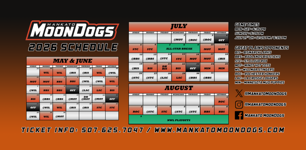 Mankato MoonDogs unveil 25th Anniversary Season Schedule for 2026 ...