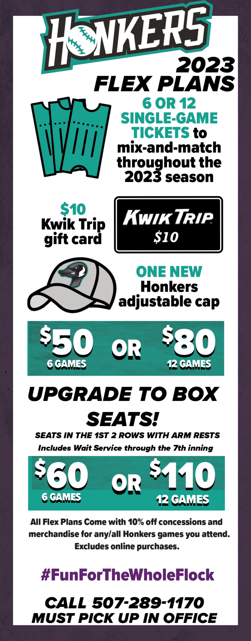 2023 Flex Plans Now Available! - Rochester Honkers