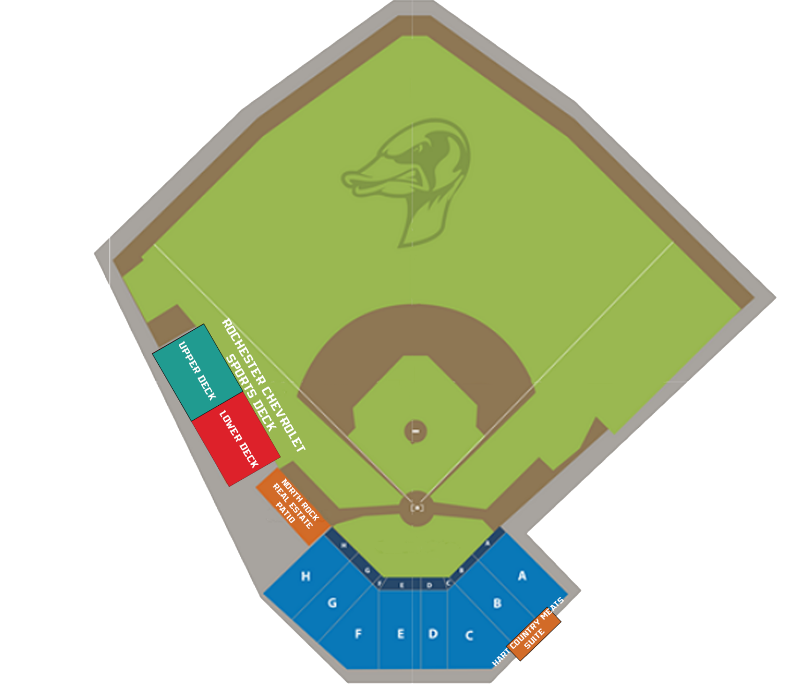 Ballpark Info/Seating Chart - Rochester Honkers