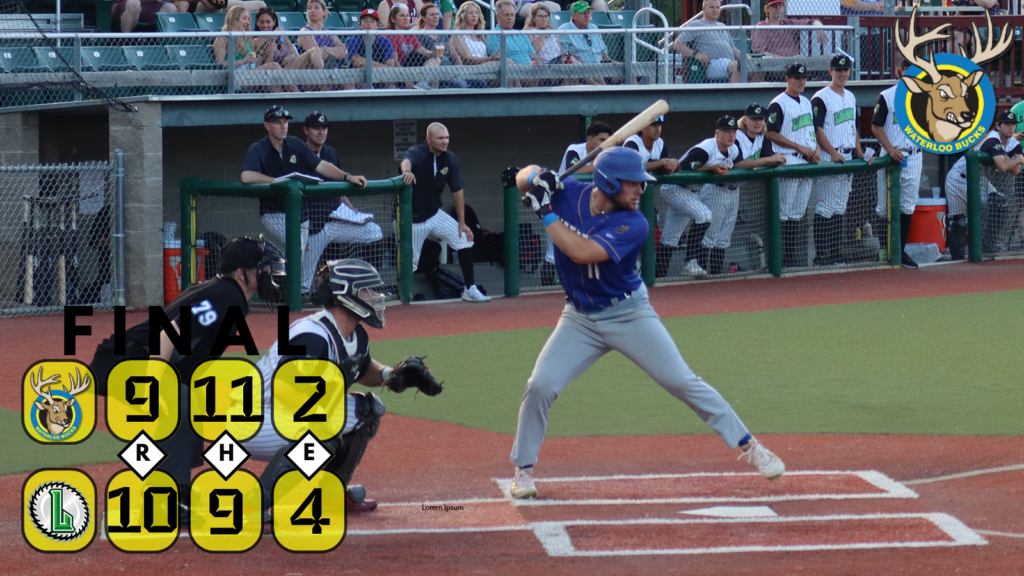 Bucks drop first game vs. Loggers in extra innings, 10–9 - Waterloo Bucks