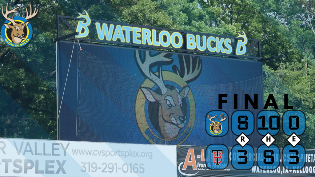 Bucks sweep the Border Cats, win ninth-straight game 8–3 - Waterloo Bucks